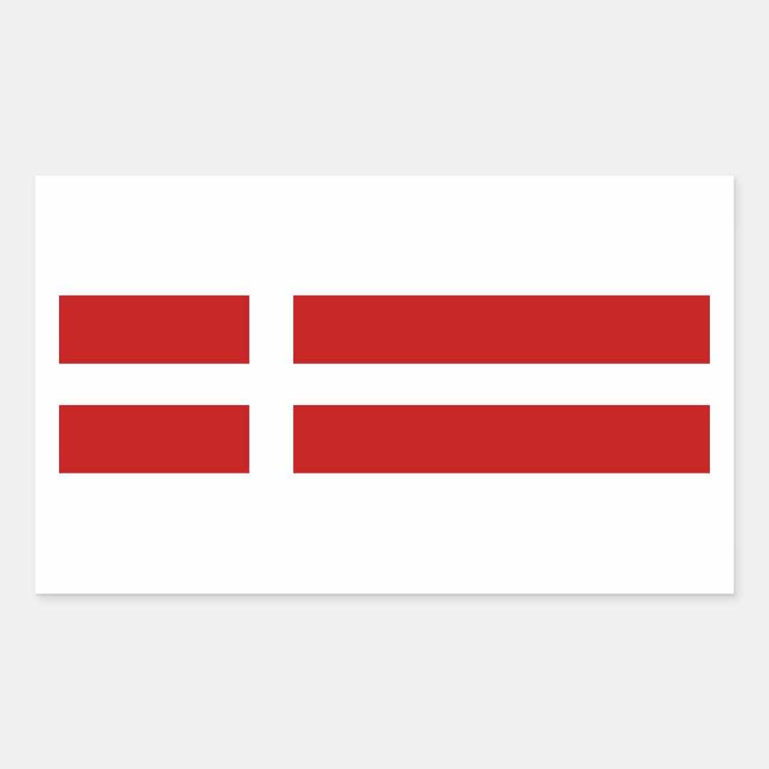 Danish Flag Bumper Rectangular Sticker | Zazzle