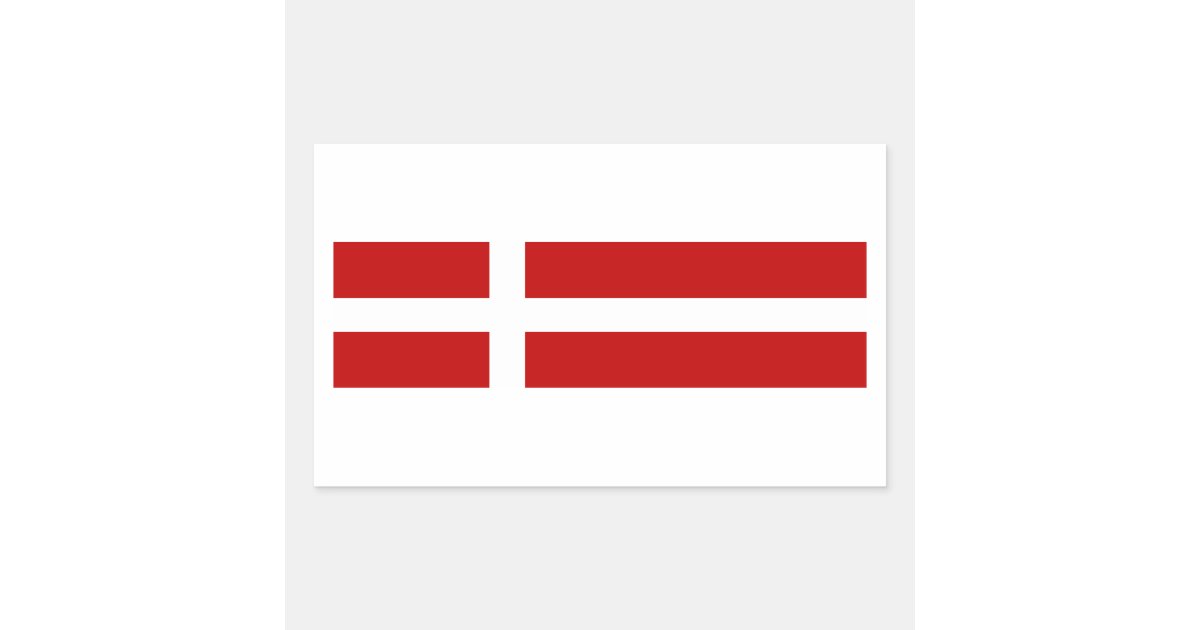 Danish Flag Bumper Rectangular Sticker | Zazzle