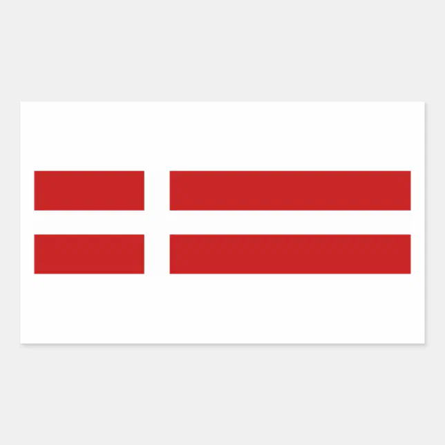 Danish Flag Bumper Rectangular Sticker | Zazzle