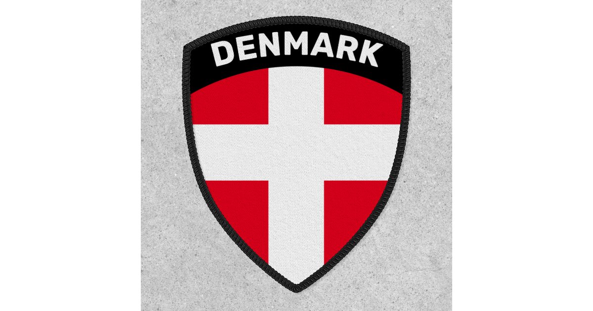 Danish Flag [Edit] Patch | Zazzle