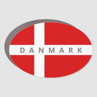 Danish flag of Denmark custom bumper decal | Zazzle