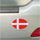 Danish flag of Denmark custom bumper decal | Zazzle