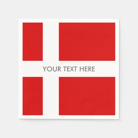 Danish flag of Denmark custom party napkins | Zazzle.com