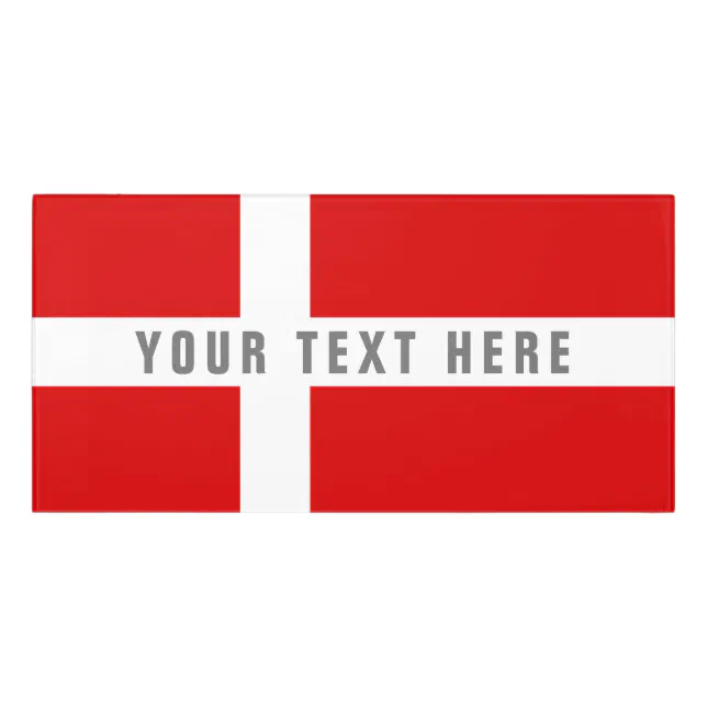 Danish flag of Denmark Scandinavian pride office Door Sign | Zazzle