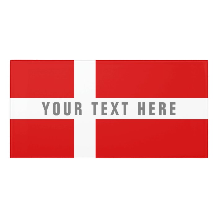 Danish flag of Denmark Scandinavian pride office Door Sign | Zazzle.com