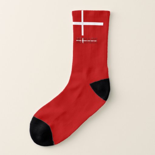 Danish flag socks | Zazzle