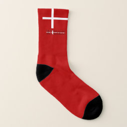 Danish flag socks | Zazzle