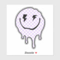 Danish Pastel Aesthetic Trippy Drip Face Sticker | Zazzle