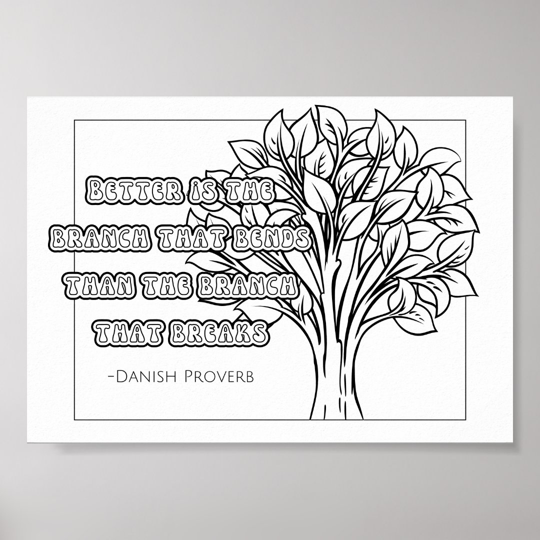 Danish Proverb Coloring Poster | Zazzle