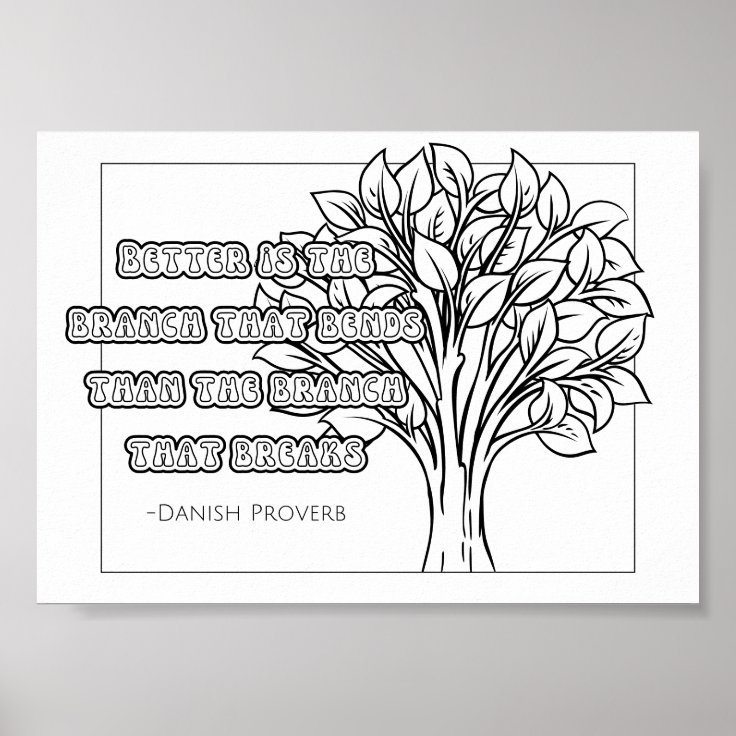 Danish Proverb Coloring Poster | Zazzle