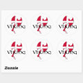 Danish Viking Denmark flag Axe Classic Round Sticker | Zazzle