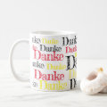 Danke German thank you cup | Zazzle
