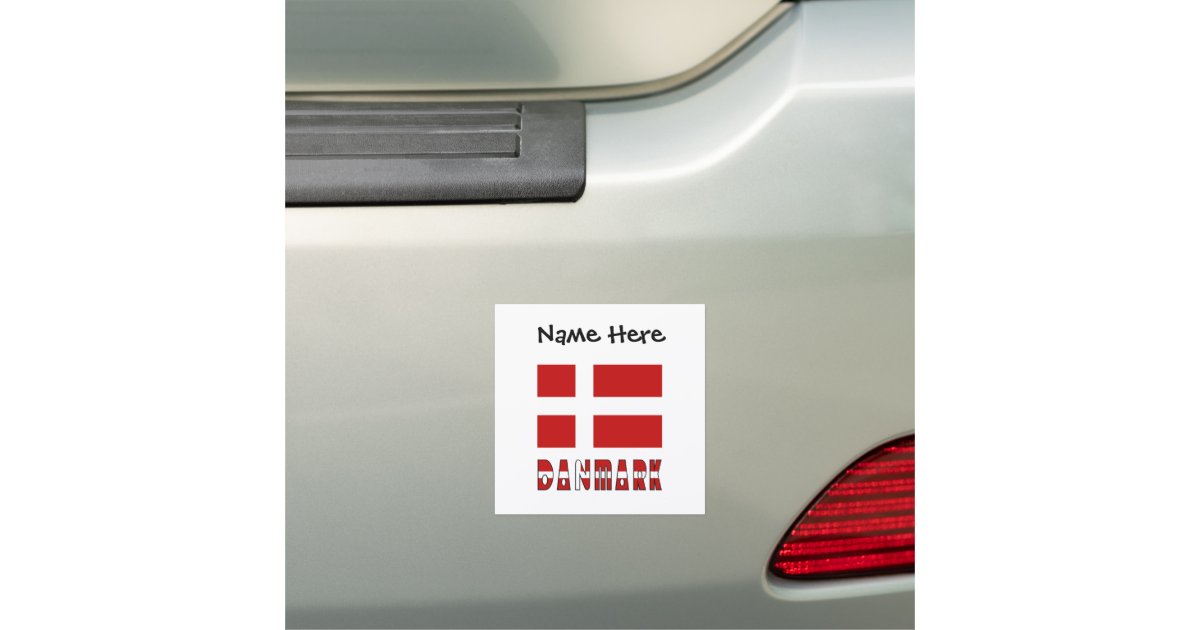 Danmark og Dannebrog Personalized Car Magnet | Zazzle