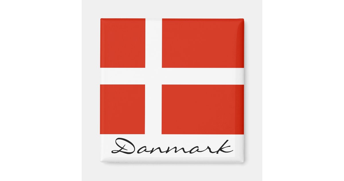 Danmark with Dannebrog Magnet | Zazzle