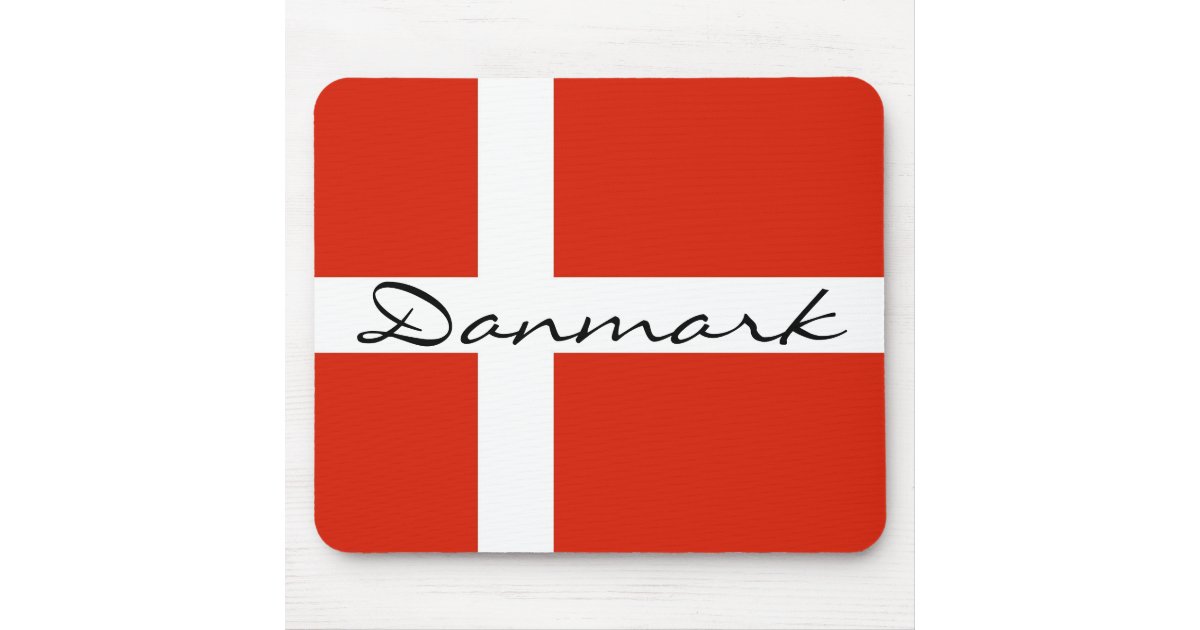 Danmark with Dannebrog Mouse Pad | Zazzle