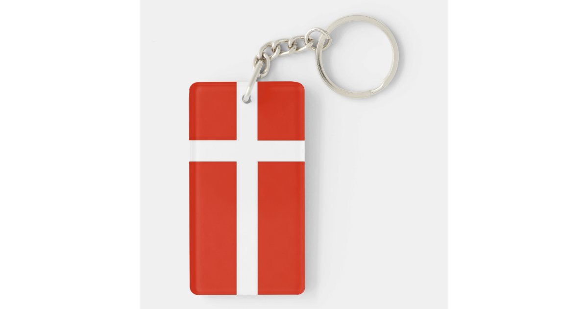 Dannebrog; The Official Flag of Denmark Keychain | Zazzle