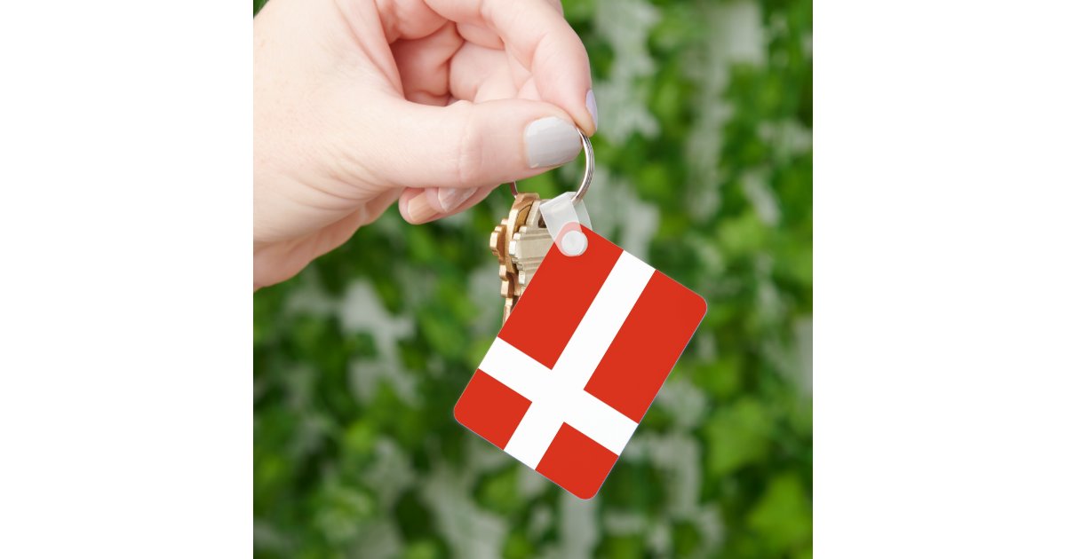 Dannebrog; The Official Flag of Denmark Keychain | Zazzle
