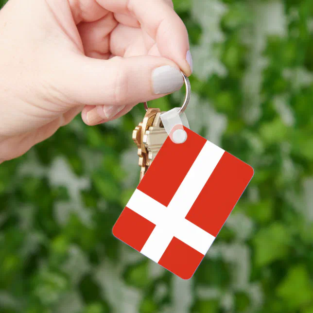 Dannebrog; The Official Flag of Denmark Keychain | Zazzle