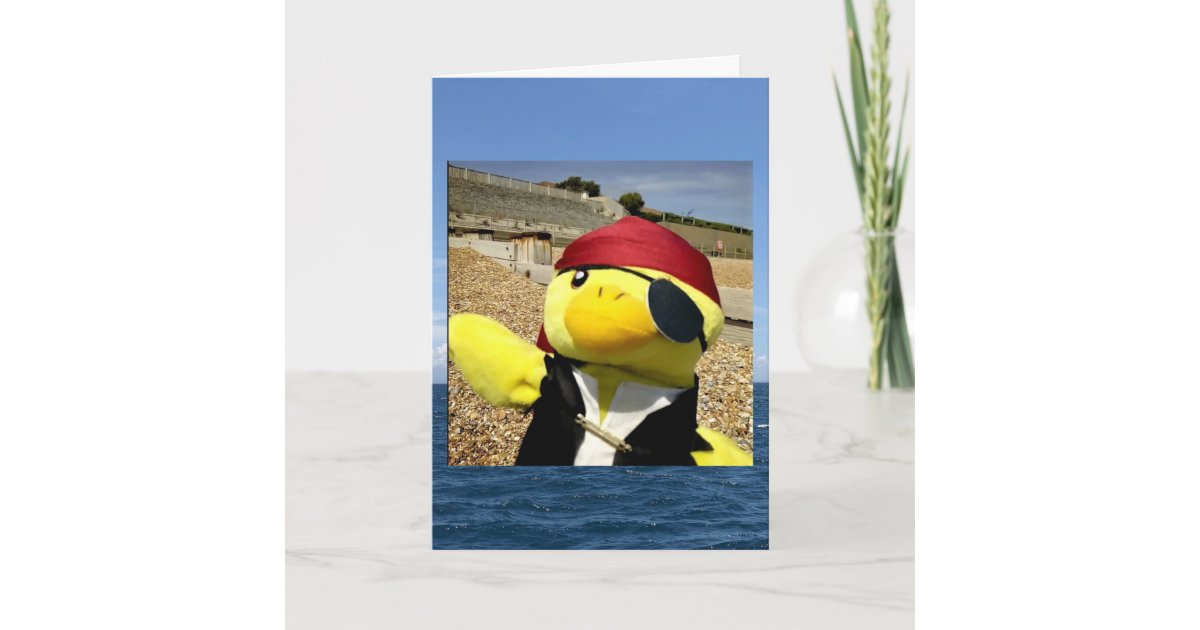 Danny Duck the Pirate Birthday card | Zazzle