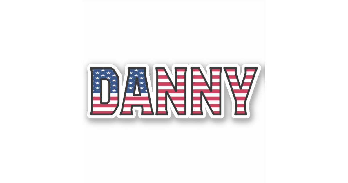 Danny Name First Name USA Sticker Stickerset | Zazzle
