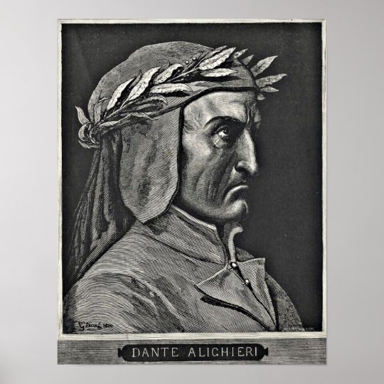 Dante Alighieri Portrait Etching Poster | Zazzle.com