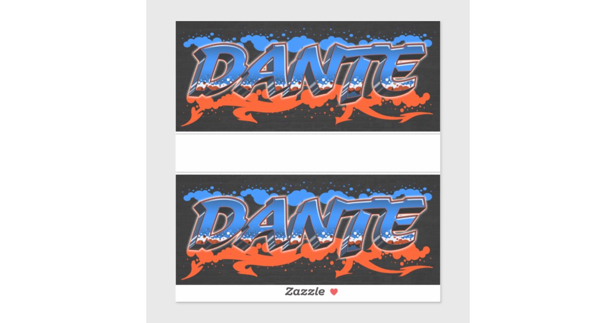 Dante First Name Graffiti Sticker | Zazzle