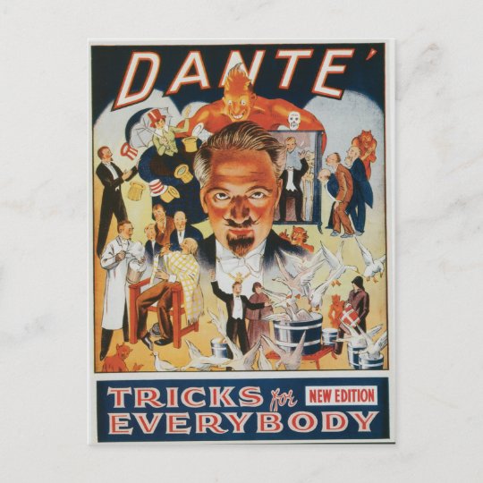 Dante Vintage Magician Advertisement Postcard | Zazzle.com