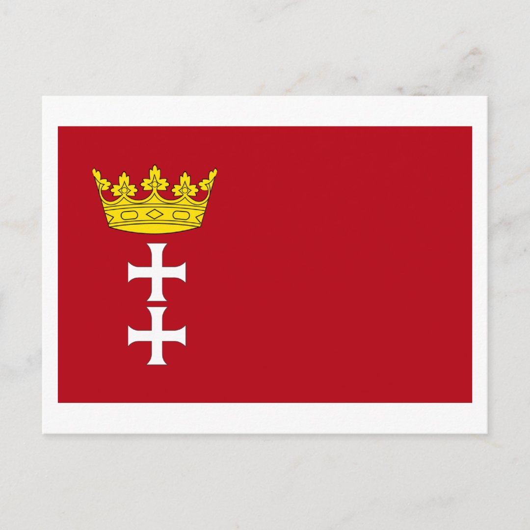 Danzig - Gdansk Flag Postcard | Zazzle