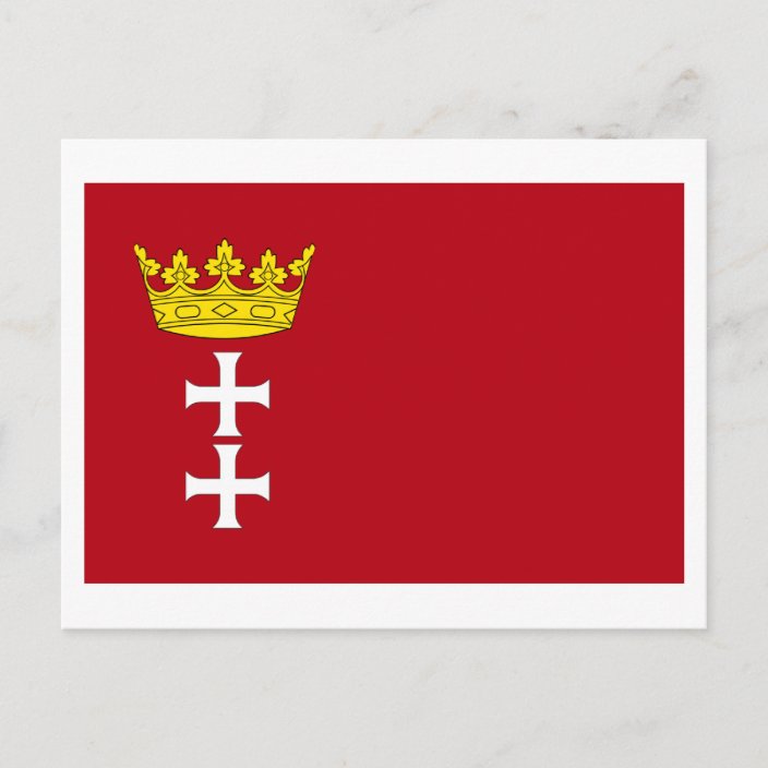Danzig - Gdansk Flag Postcard | Zazzle.com