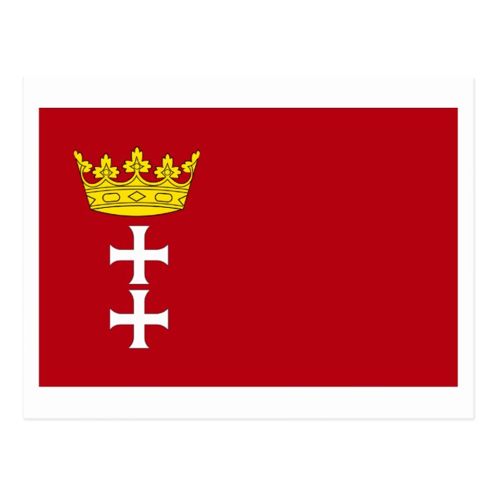 Danzig - Gdansk Flag Postcard | Zazzle.com