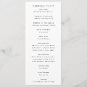 DAPHNE Greenery Black White Crest Monogram Wedding Program | Zazzle