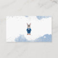 Dapper Boy Bunny in a Blue Suit Book for Baby Enclosure Card | Zazzle