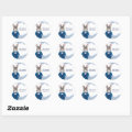 Dapper Bunny in a Blue Suit Boy Baby Shower Classic Round Sticker | Zazzle