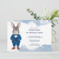 Dapper Bunny in a Blue Suit Boy Birthday Party Invitation | Zazzle