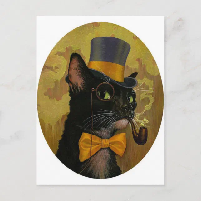 Dapper Cat Postcard | Zazzle