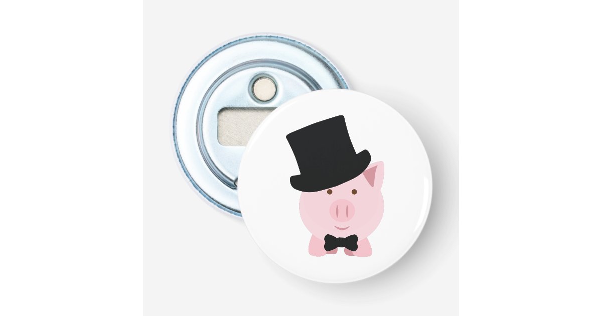 Dapper Pig Bottle Opener | Zazzle