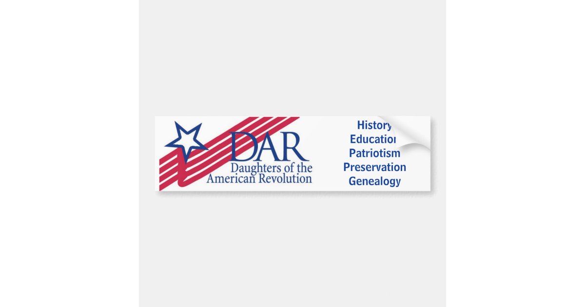 DAR Bumper Sticker | Zazzle