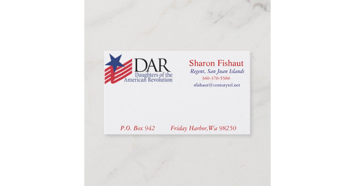 DAR Businesss Card | Zazzle