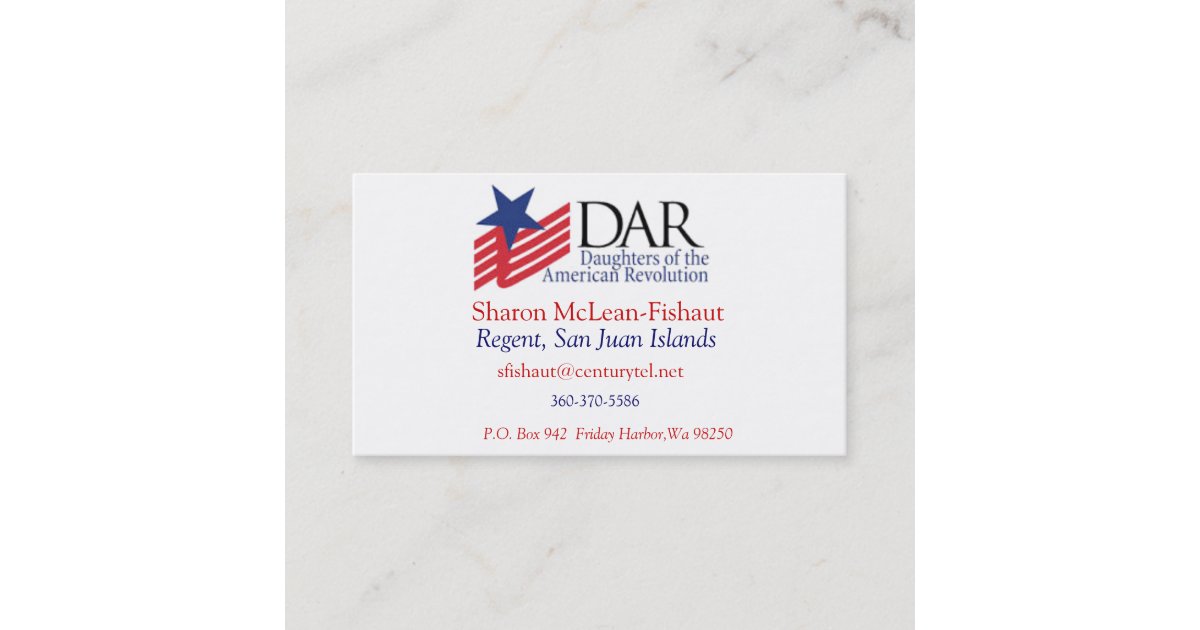 DAR Card for Mom | Zazzle