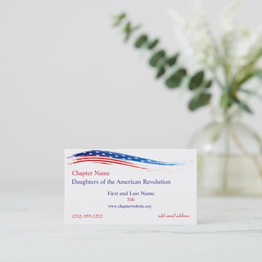 DAR Chapter Business Card Updated | Zazzle