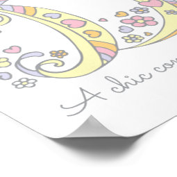 Darcie letter D name meaning girls art poster | Zazzle