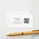 DARCY Simple Black White QR Code Gift Registry Enclosure Card | Zazzle