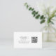 DARCY Simple Black White QR Code Gift Registry Enclosure Card | Zazzle
