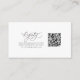 DARCY Simple Black White QR Code Gift Registry Enclosure Card | Zazzle