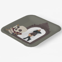 Dark Academia Photo Graduation Party Paper Plates | Zazzle