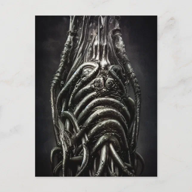 Dark Alien Statue of an Ancient Eldritch Horror Postcard | Zazzle