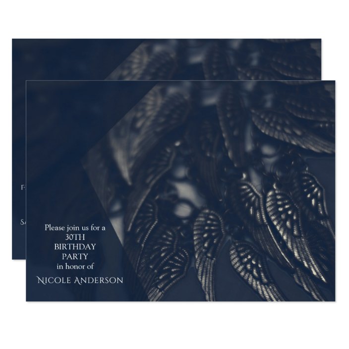 Dark Angel Wings Gothic Glam Party Invitations | Zazzle.com