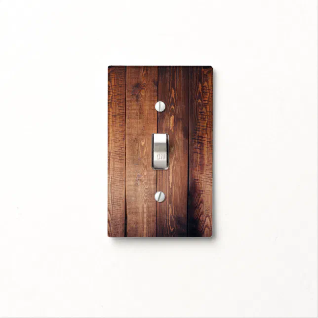 Dark Barn Wood Planks Light Switch Cover | Zazzle