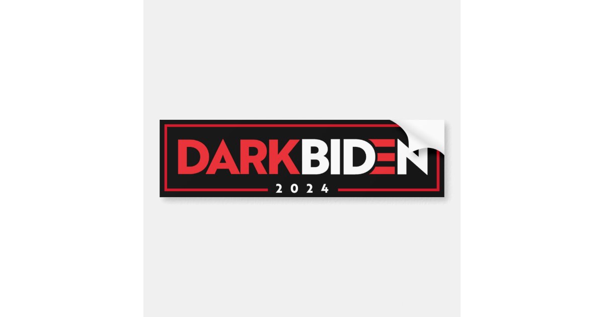 Dark Biden 2024 Bumper Sticker | Zazzle