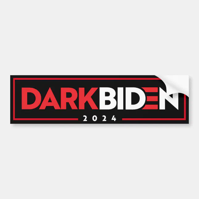 Dark Biden 2024 Bumper Sticker | Zazzle